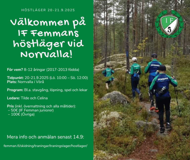 Höstläger 20-21.9.2025 - IF Femman